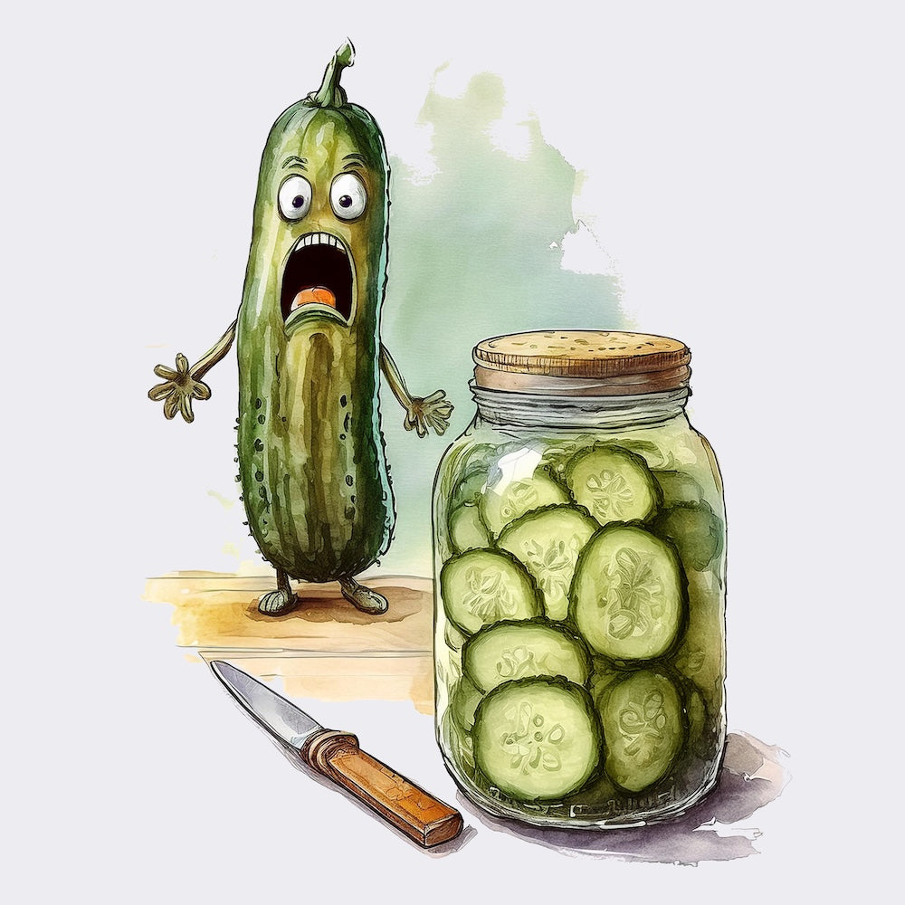 Scared Pickle Art Print