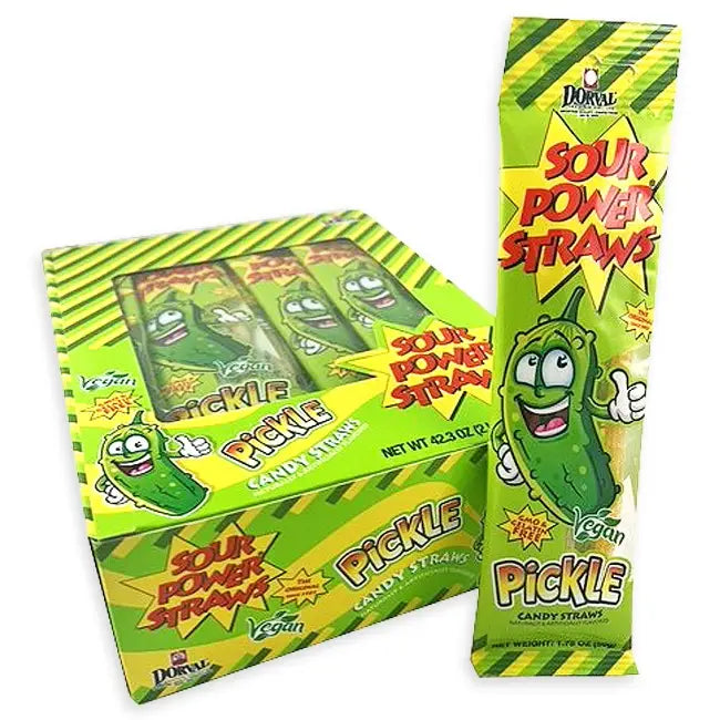 Sour Power Pickle Flavor Sour Straws